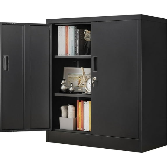 CMY Metal Storage Cabinet, 36" H Locking Storage Cabinet with ...