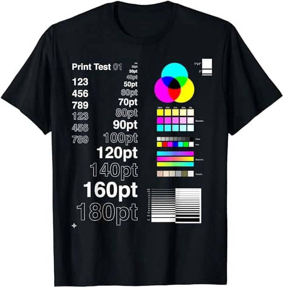 CMYK Graphic Design Print Test T-Shirt - Walmart.com