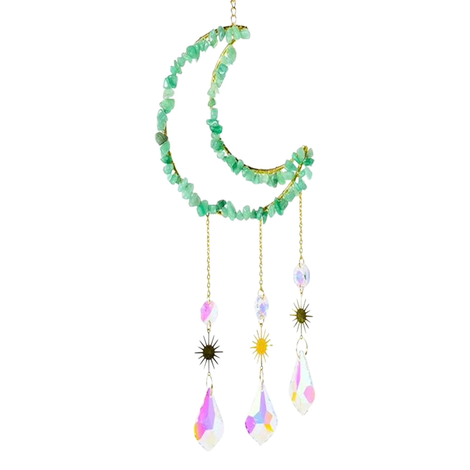 CMYYNNA Amethyst Crystal Moon Suncatchers for Window Hanging Tree of ...
