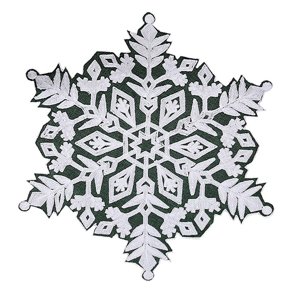 CMYYNNA Christmas Snowflake Placemats Embroidered Table Placemats ...