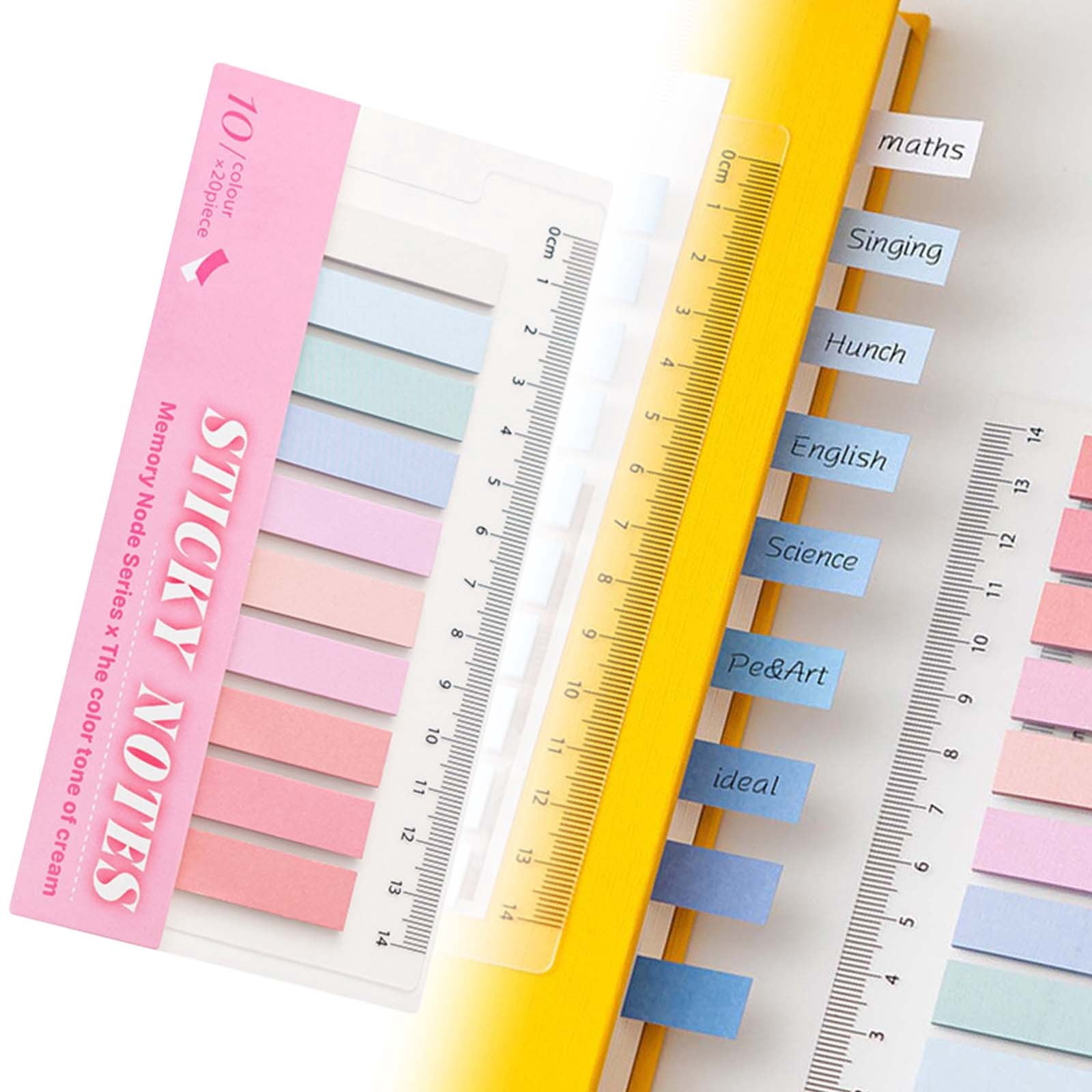 CMYYNNA200pcs Sticky Tabs Page Markers,Morandi Sticky Note Tabs Colored ...