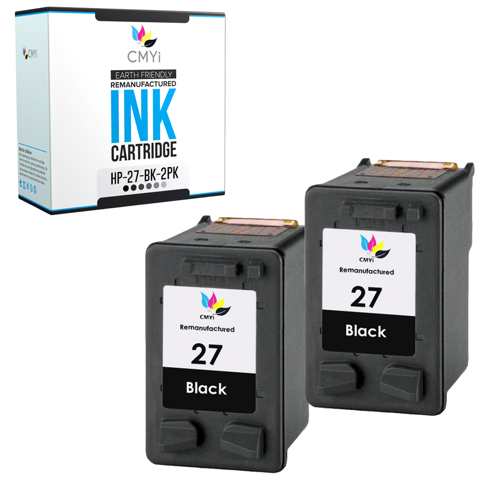 CMYi 27 Black 2-Pack Ink Cartridge Compatible for HP 27 - Fax 1240 ...