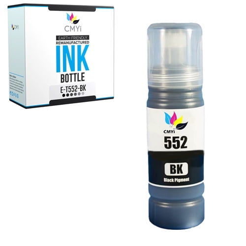 CMYi 552 Black 1-Pack Ink Bottle compatible for Epson 552 - EcoTank ...