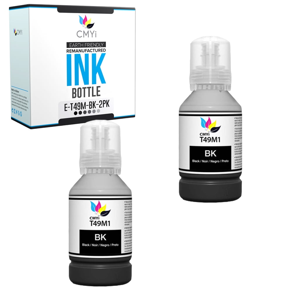CMYi T49M Black 2-Pack Ink Bottles compatible for Epson T49M ...