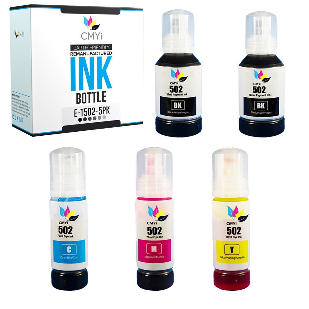 CMYi 502 Combo Pack of 5 Ink Bottles compatible for Epson 502 ...