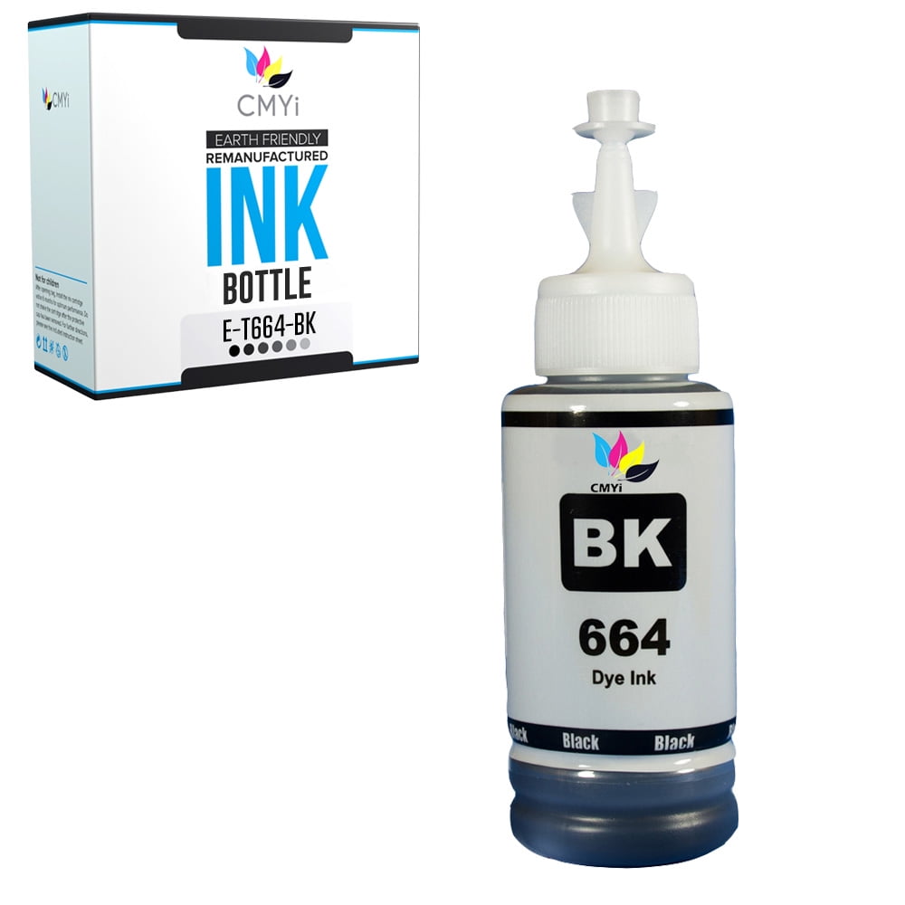 CMYi 664 Black 1-Pack Ink Bottle compatible for Epson 664 - EcoTank ET ...