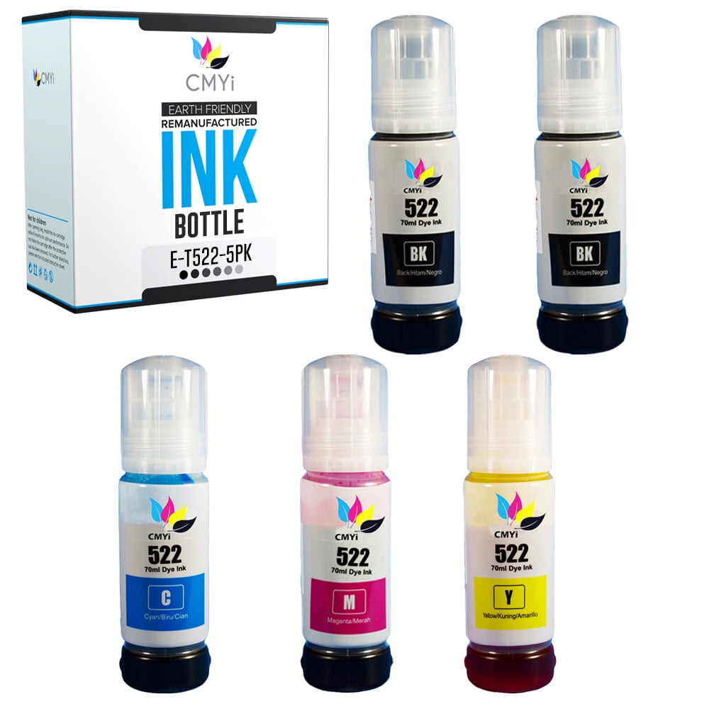 CMYi Black/Color Inkjet Printer Ink Bottles Replacement Compatible with ...