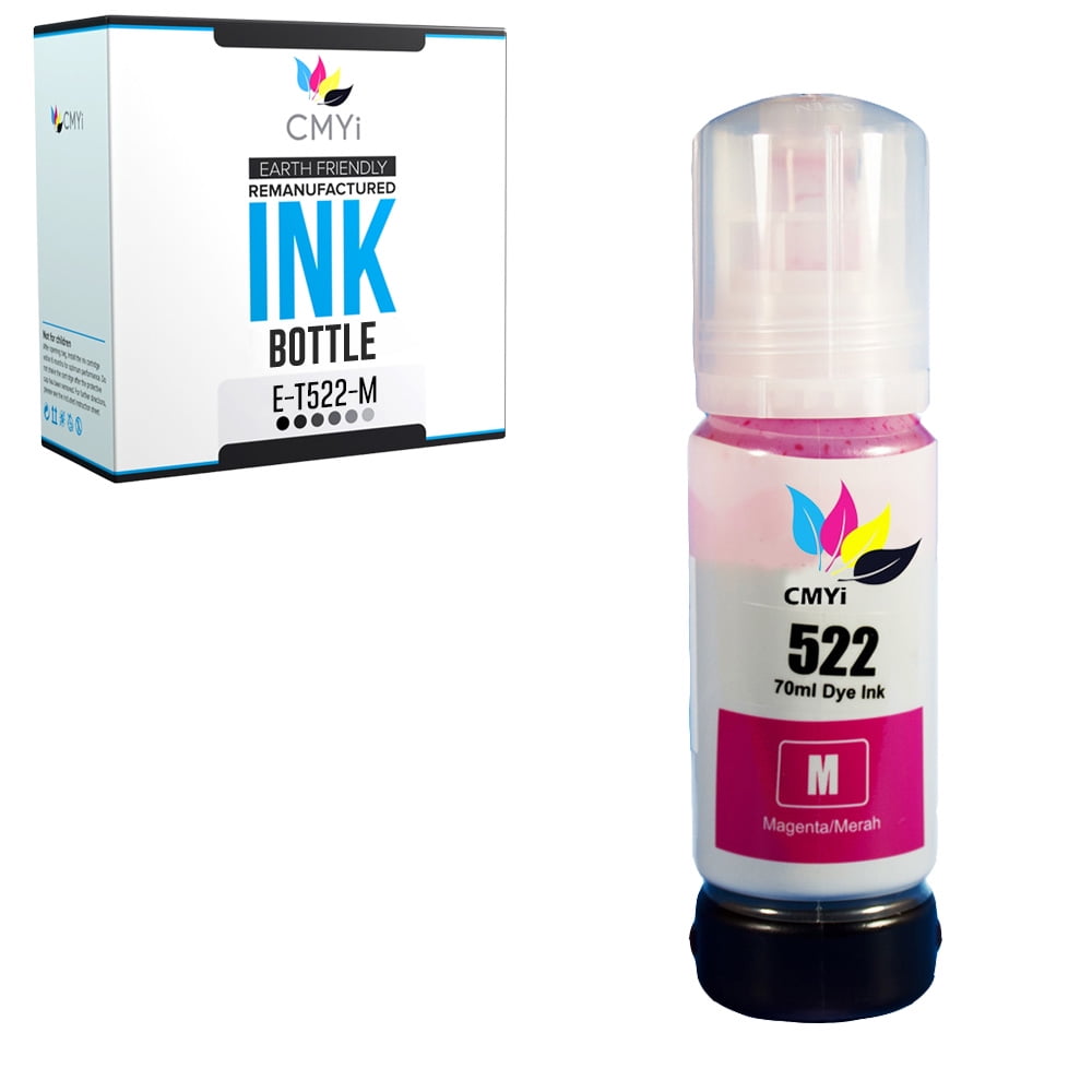 CMYi 522 Magenta Ink Bottle 1-Pack compatible for Epson 522 - EcoTank ...