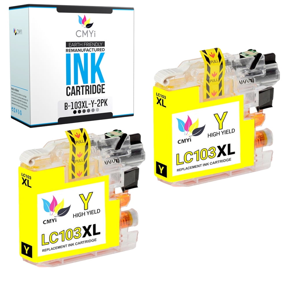 CMYi LC103 Yellow 2-Pack Ink Cartridges compatible for Brother LC103 ...