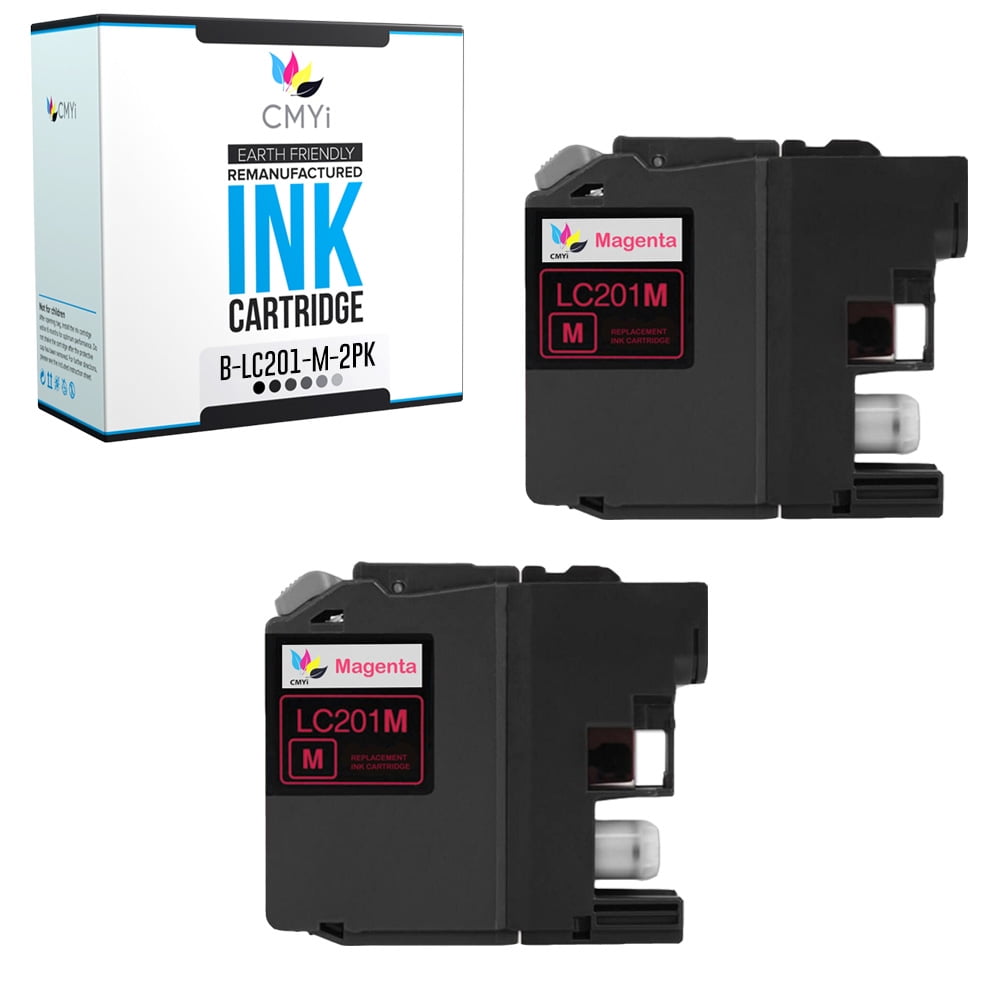 CMYi LC201 Magenta 2-Pack Ink Cartridges compatible for Brother LC201 ...