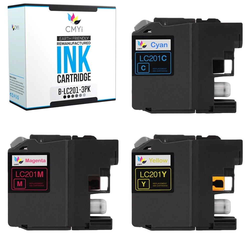 CMYi LC201 Combo Pack of 3 Ink Cartridges compatible for Brother LC201 ...