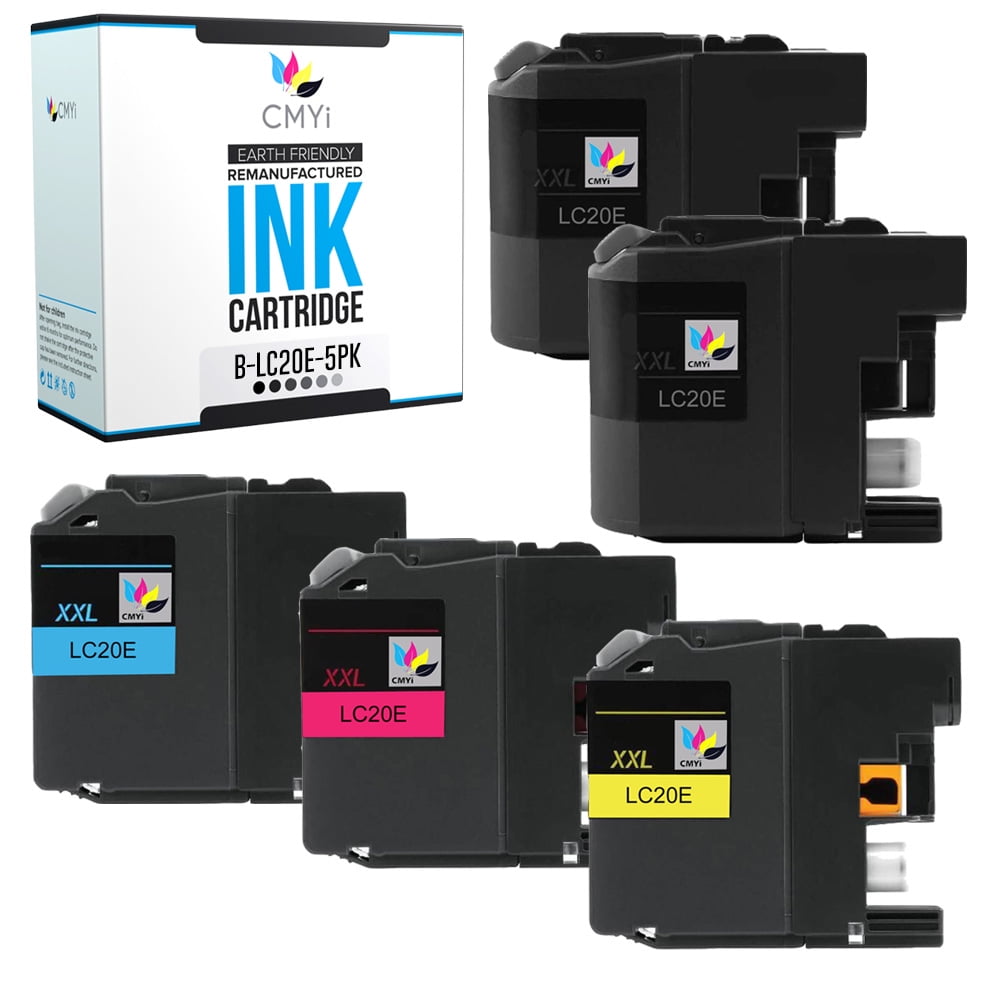 CMYi LC20E Combo Pack of 5 Ink Cartridges compatible for Brother LC20E ...