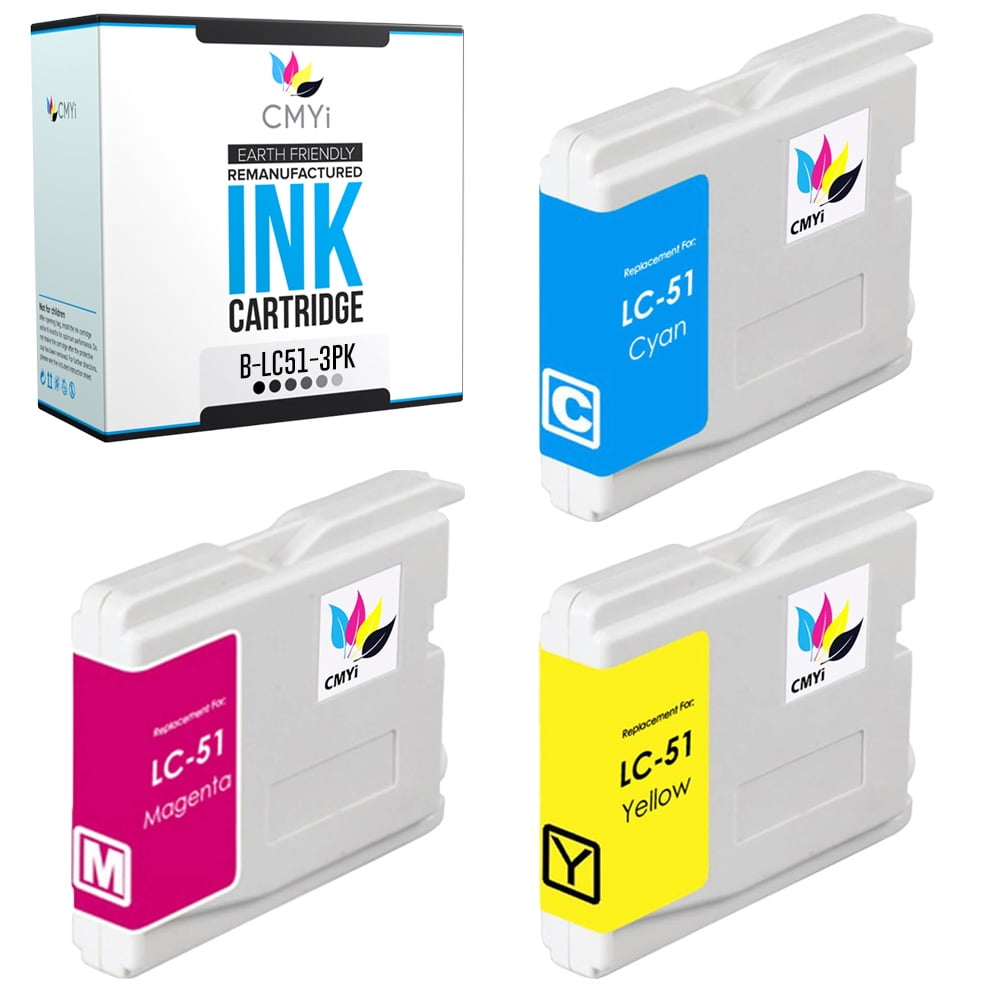 CMYi LC51 Combo Pack of 3 Ink Cartridges compatible for Brother LC51 ...