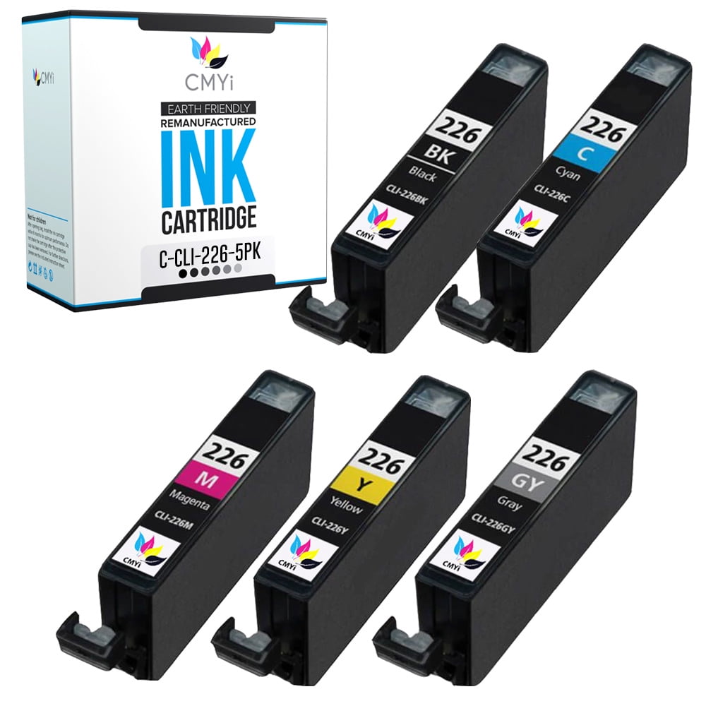 CMYi CLI-226 Combo Pack of 5 Ink Cartridges compatible for Canon CLI ...