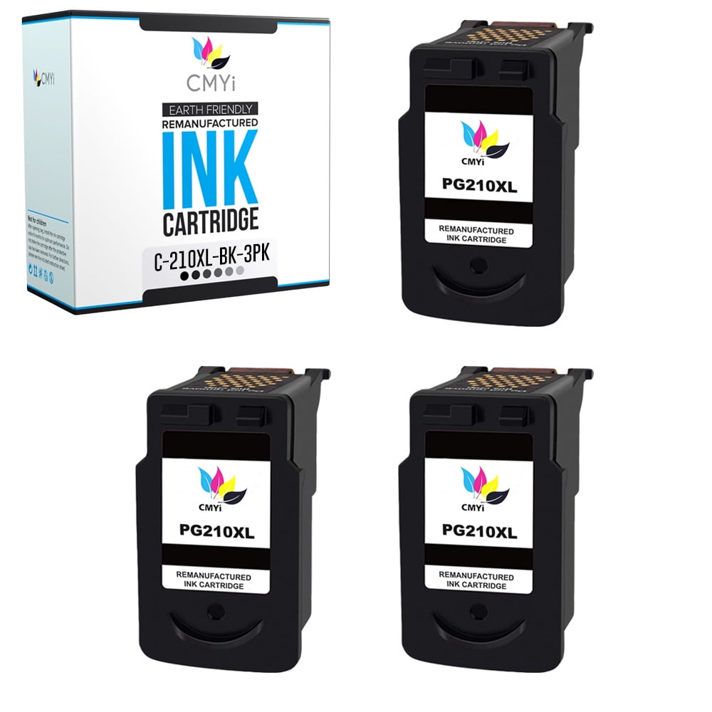 CMYi PG-210XL Black 3-Pack Ink Cartridges compatible for Canon PG-210XL ...