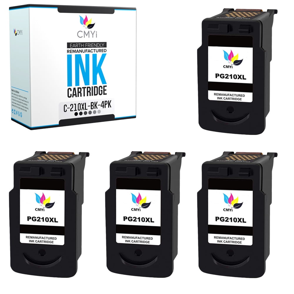 CMYi PG-210XL Black 4-Pack Ink Cartridges compatible for Canon PG-210XL ...