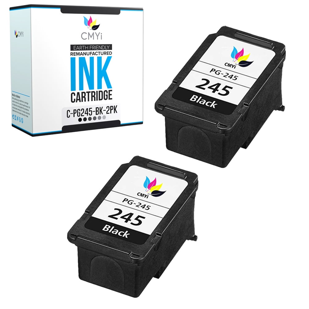 CMYi PG-245 Black Ink Cartridge Replacement Compatible for Canon PIXMA Printer, 2 Count ...