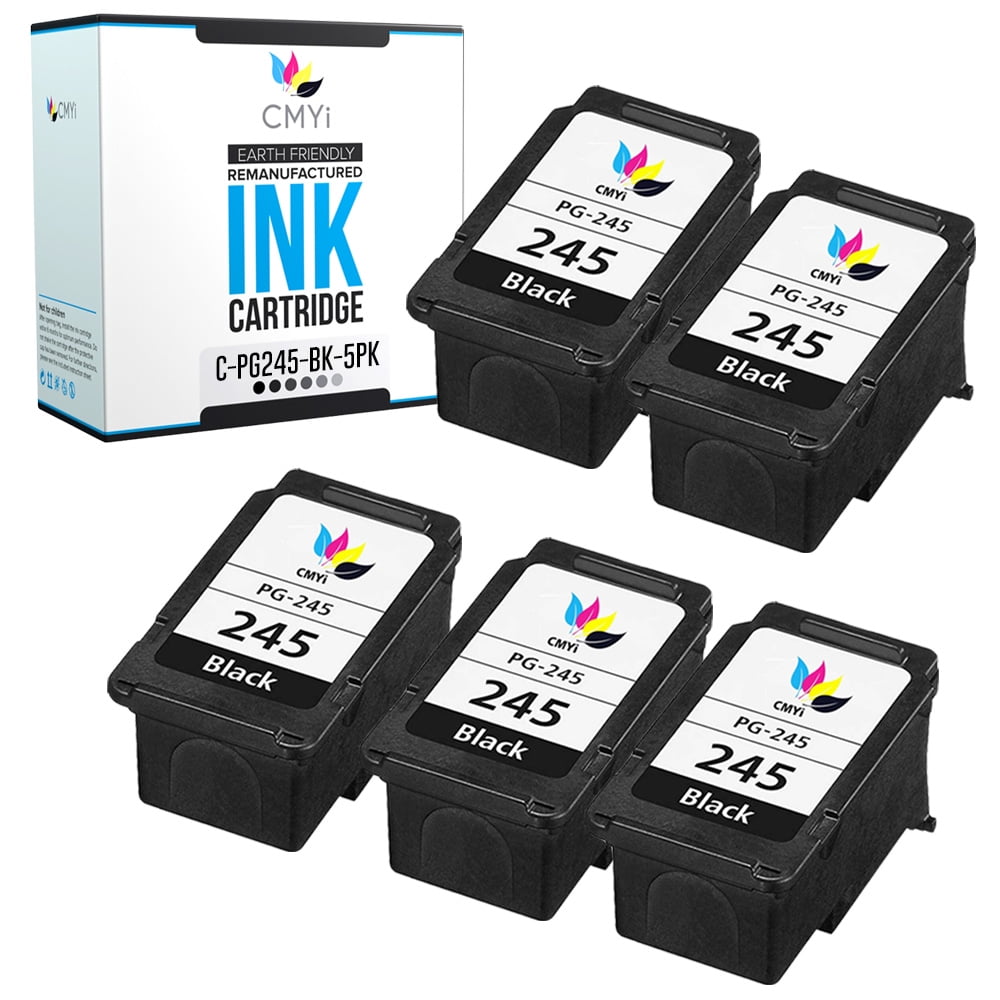 CMYi PG-245 Black 5-Pack Ink Cartridges compatible for Canon PG-245 ...