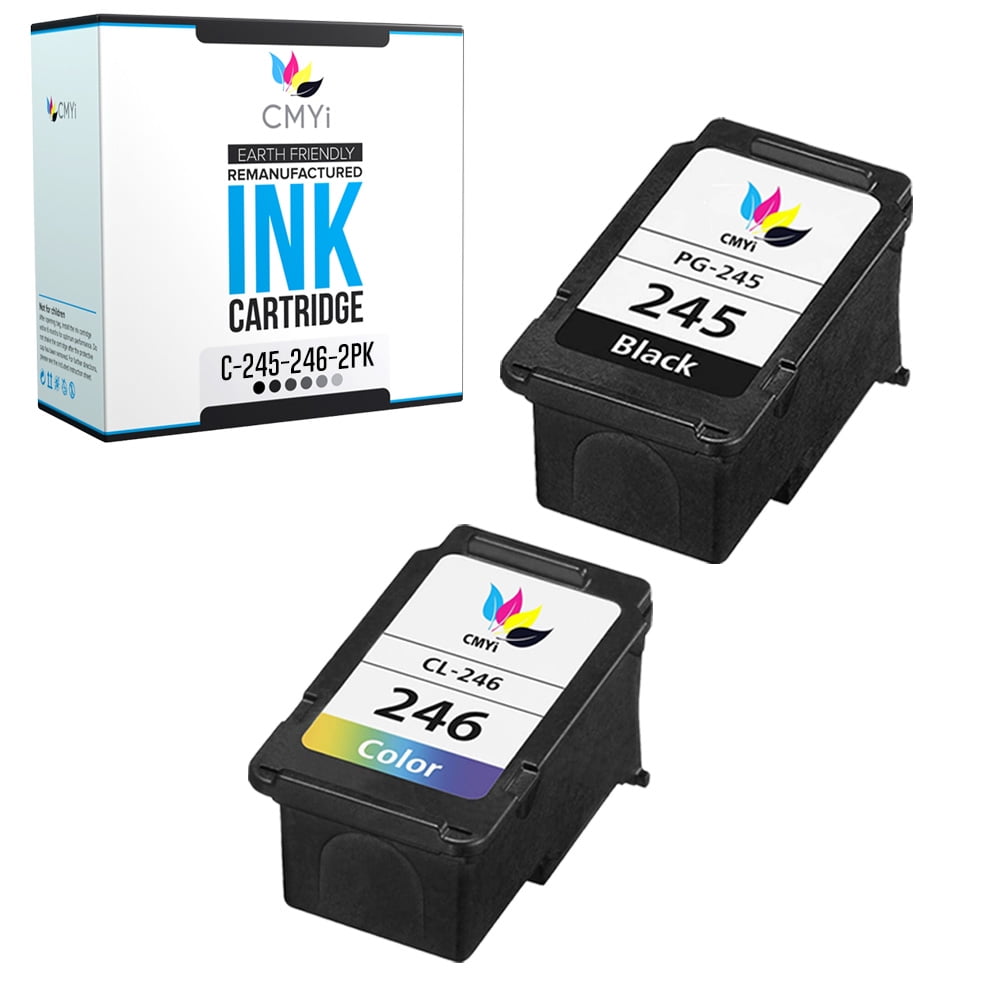 CMYi PG-245 CL-246 Combo Pack of 2 Ink Cartridges Compatible for Canon ...