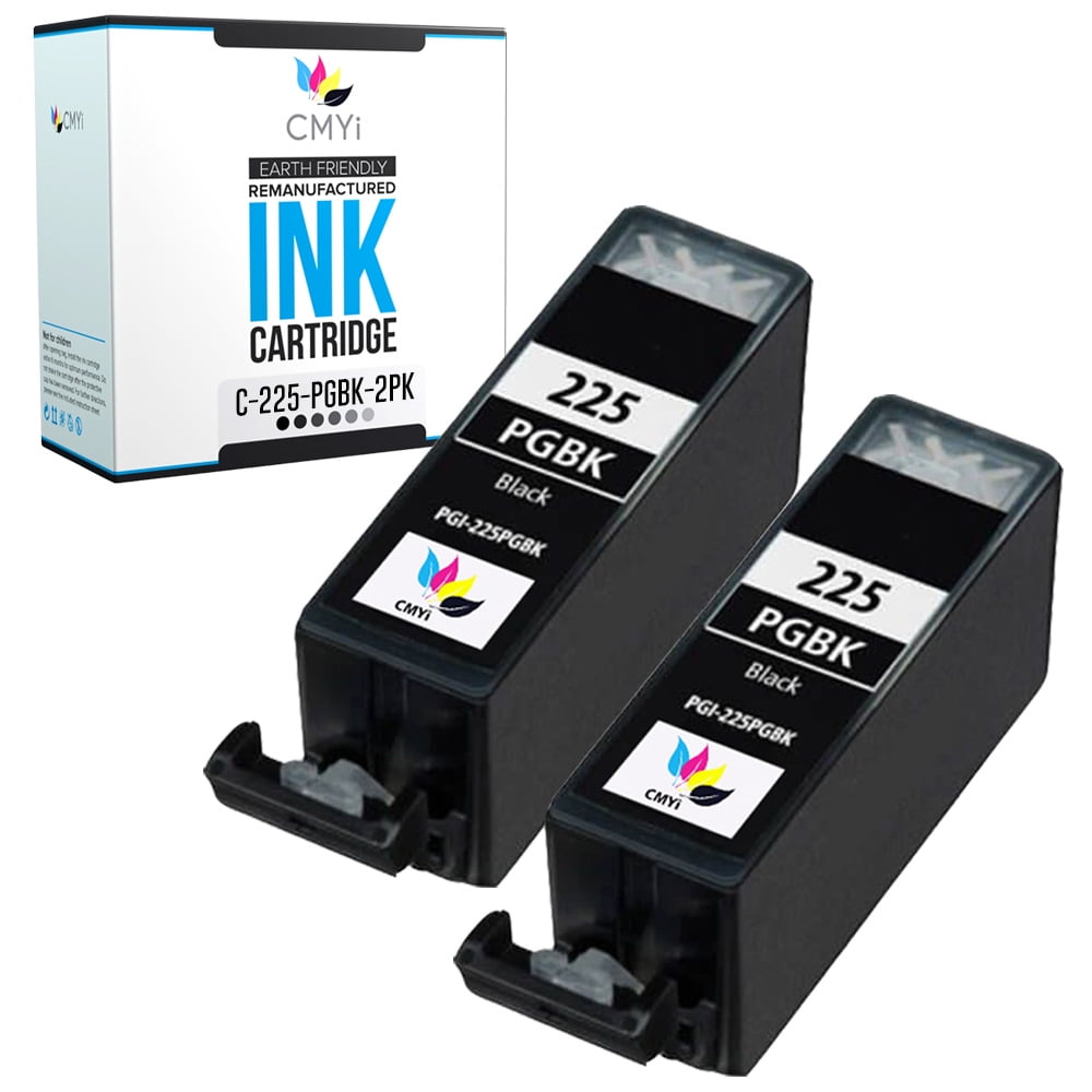 CMYi PGI-225 Pigment Black 2-Pack Ink Cartridges compatible for Canon ...