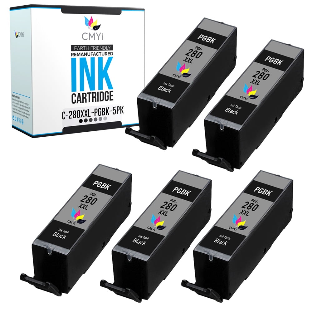 CMYi 280XXL Pigment Black 5-Pack Ink Cartridges compatible for Canon ...