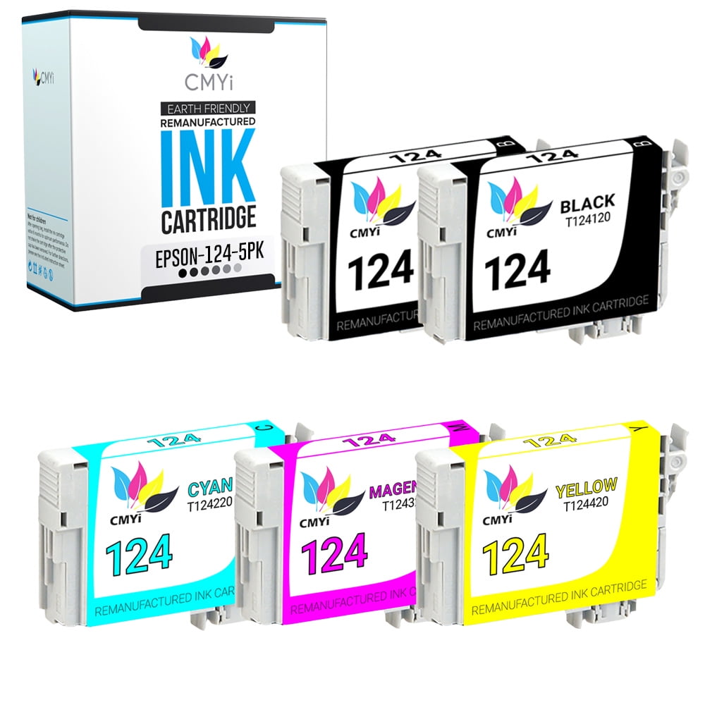 CMYi 124 Combo Pack of 5 Ink Cartridges compatible for Epson 124 ...
