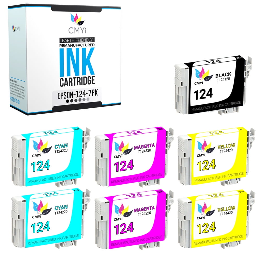 CMYi 124 Combo Pack of 7 Ink Cartridges compatible for Epson 124 ...