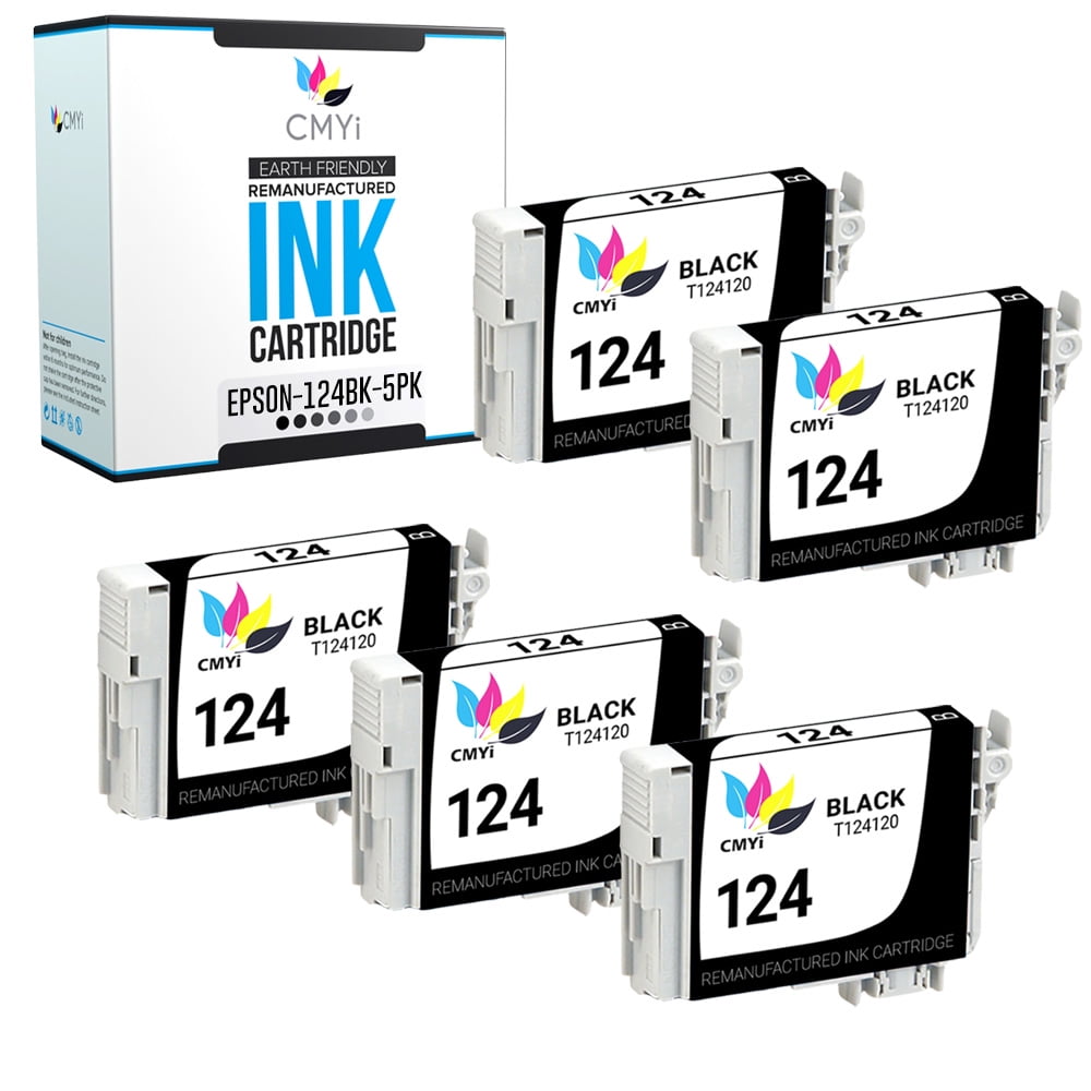 CMYi 124 Black 4-Pack Ink Cartridges compatible for Epson 124 - Stylus ...
