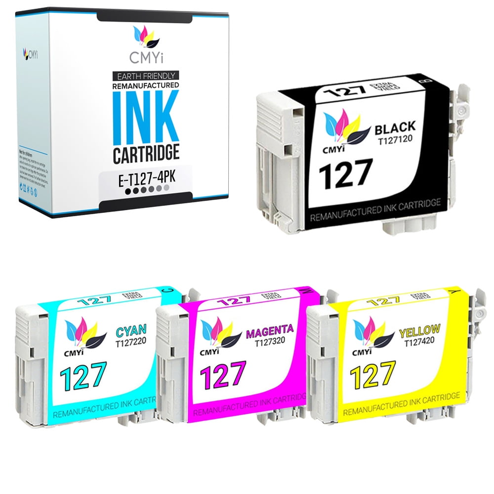 CMYi 127 Combo Pack of 4 Ink Cartridges compatible for Epson 127 ...