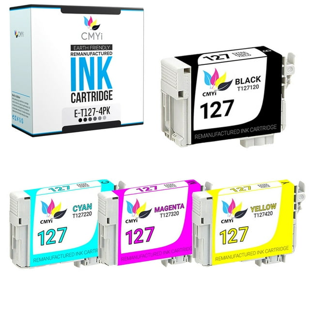 CMYi 127 Combo Pack of 4 Ink Cartridges compatible for Epson 127 ...