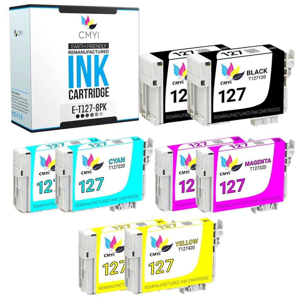 CMYi 127 Combo Pack of 8 Ink Cartridges compatible for Epson 127 ...