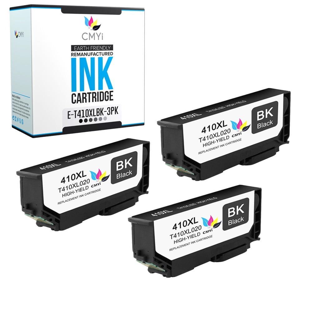 CMYi 410XL Black 3-Pack Ink Cartridges compatible for Epson 410XL ...