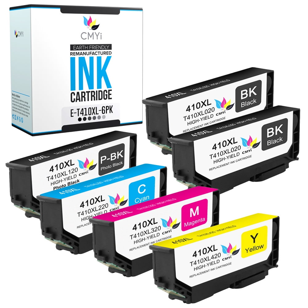 CMYi 410XL Combo Pack of 6 Ink Cartridges compatible for Epson 410XL ...