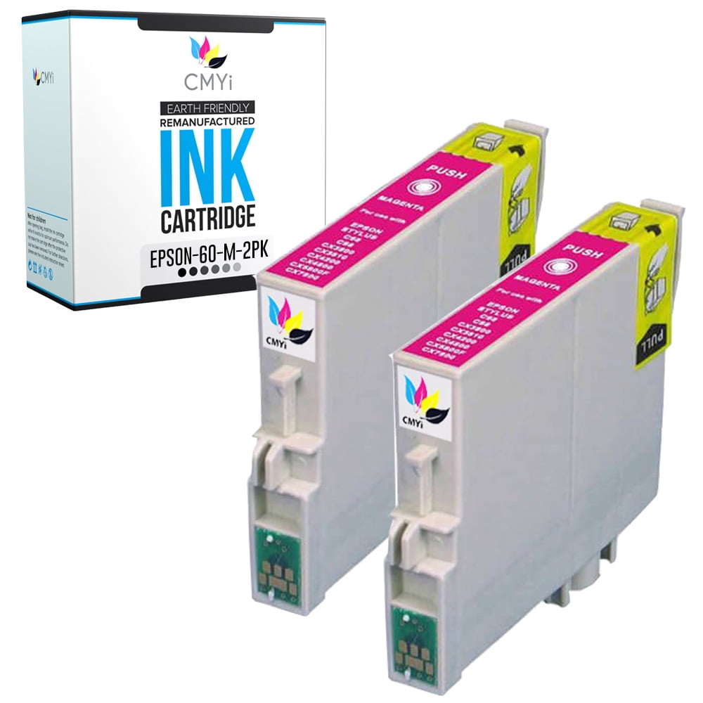 CMYi 60 Magenta 2-Pack Ink Cartridges compatible for Epson 60 - Stylus ...
