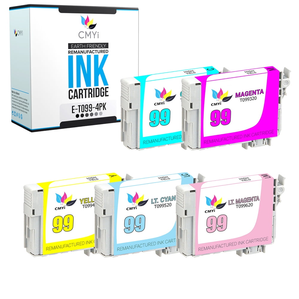 CMYi 99 Combo Pack of 5 Ink Cartridges compatible for Epson 99 ...