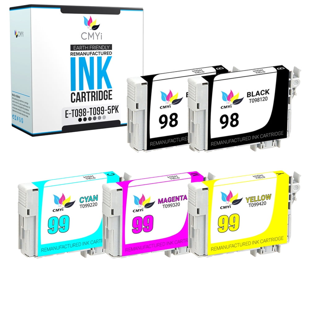 CMYi 98 and 99 Combo Pack of 5 Ink Cartridges compatible for Epson 98 ...