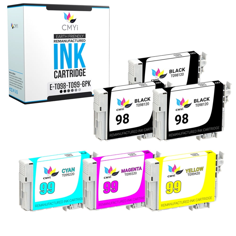 CMYi 98 and 99 Combo Pack of 6 Ink Cartridges compatible for Epson 98 ...