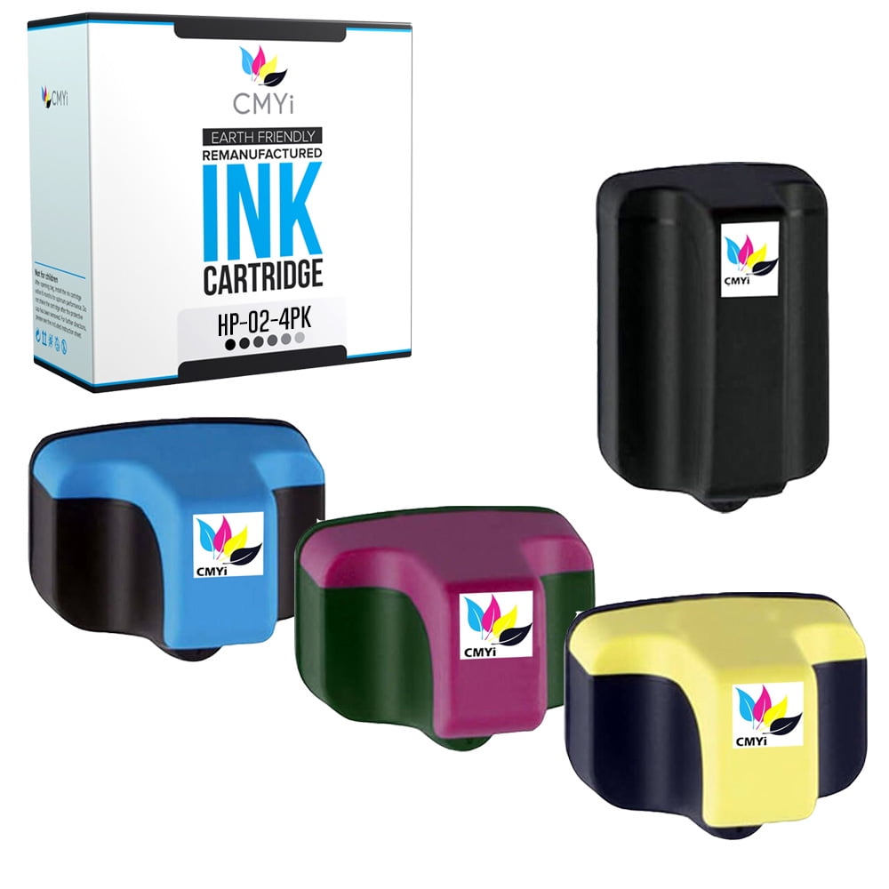 CMYi 02 Combo Pack of 4 Ink Cartridges compatible for HP 02 ...