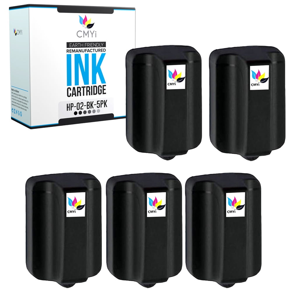 CMYi 02 Black 5-Pack Ink Cartridges compatible for HP 02 - PhotoSmart ...