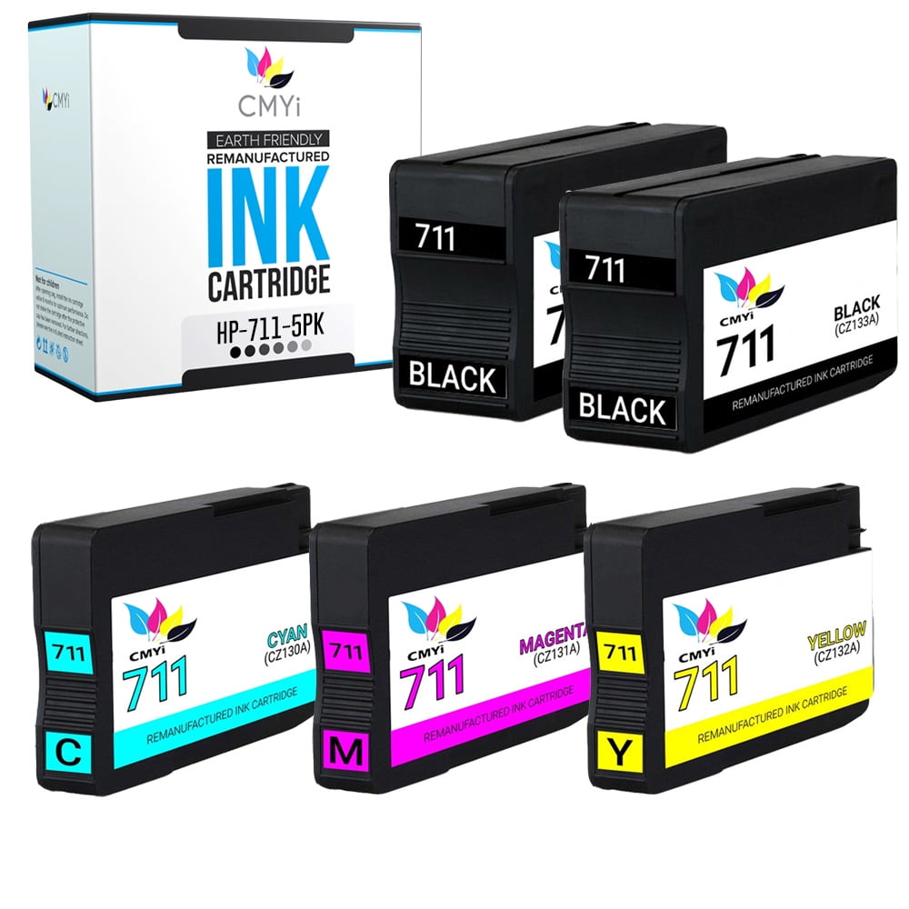CMYi 711 Combo Pack of 5 Ink Cartridges compatible for HP 711 ...