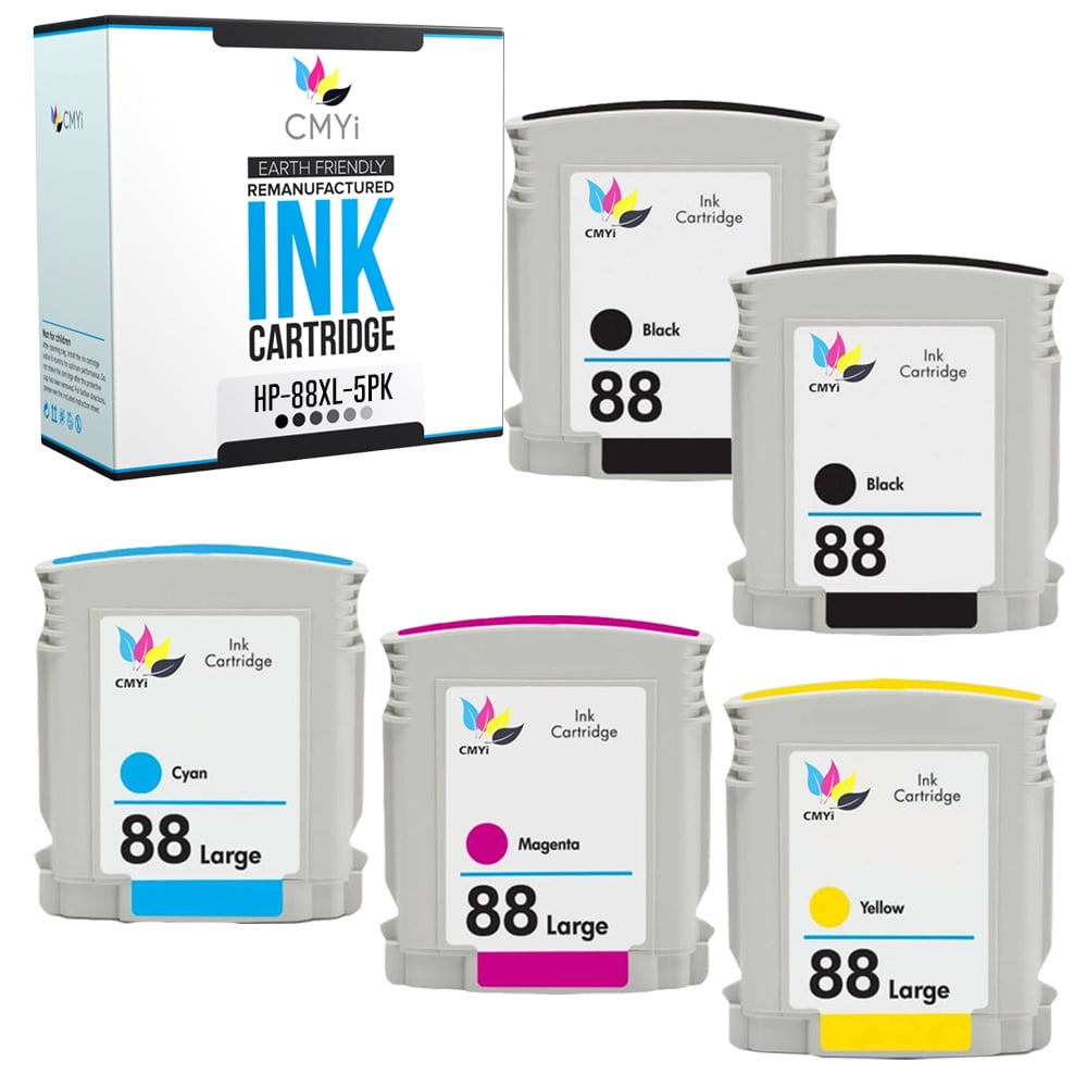 CMYi 88XL Combo Pack of 5 Ink Cartridges compatible for HP 88XL ...