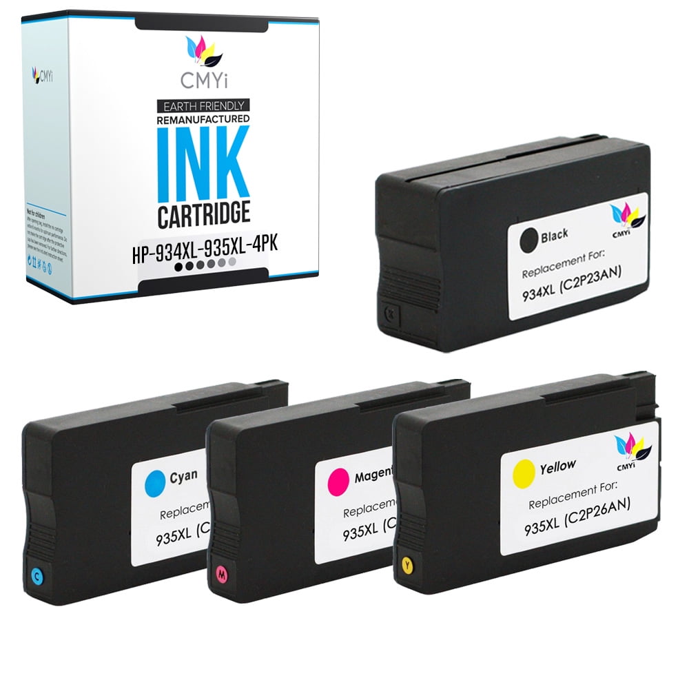 CMYi 934XL 935XL Combo Pack of 4 Ink Cartridges compatible for HP 934XL ...