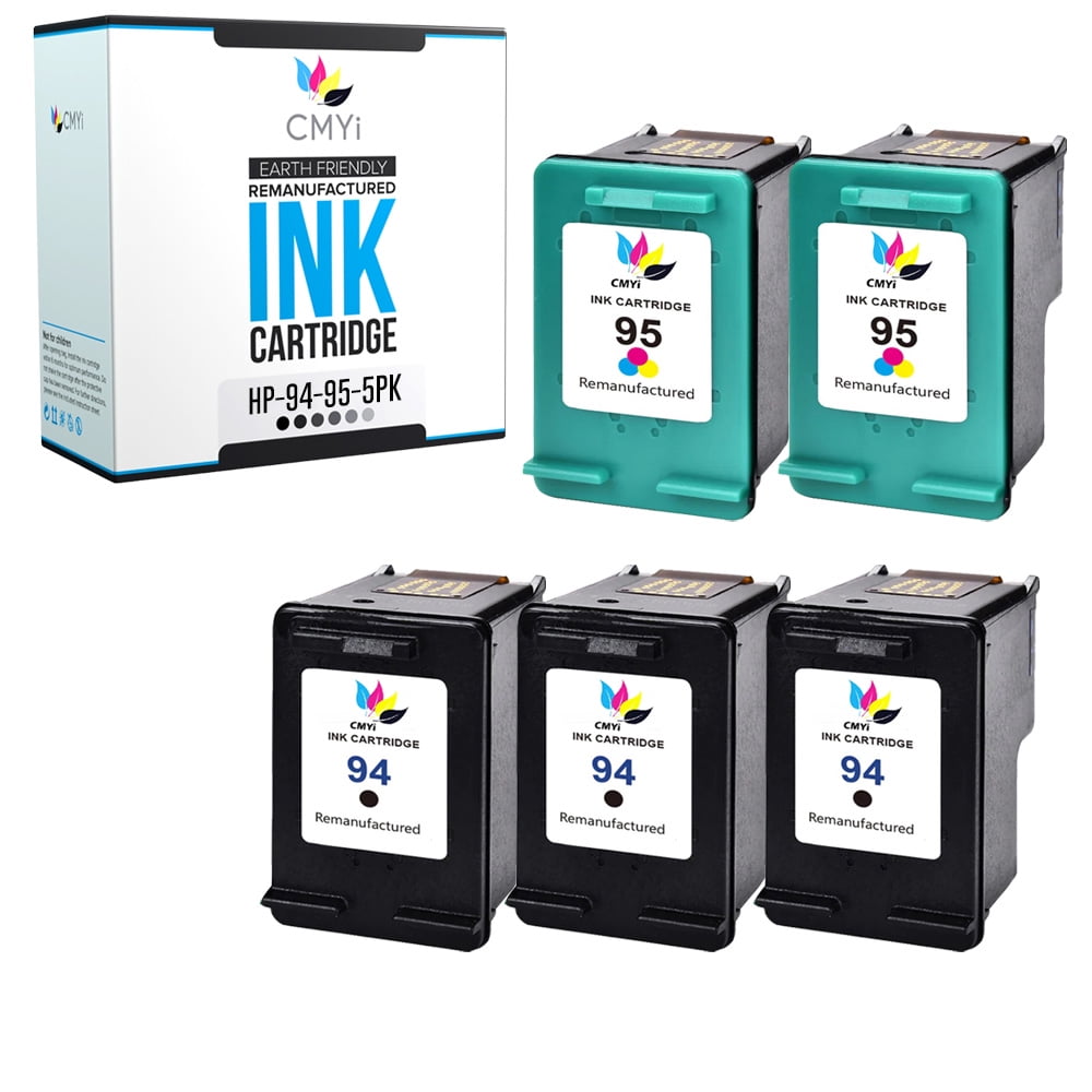 CMYi 94 and 95 Combo Pack of 5 Ink Cartridges compatible for HP 94 95 ...