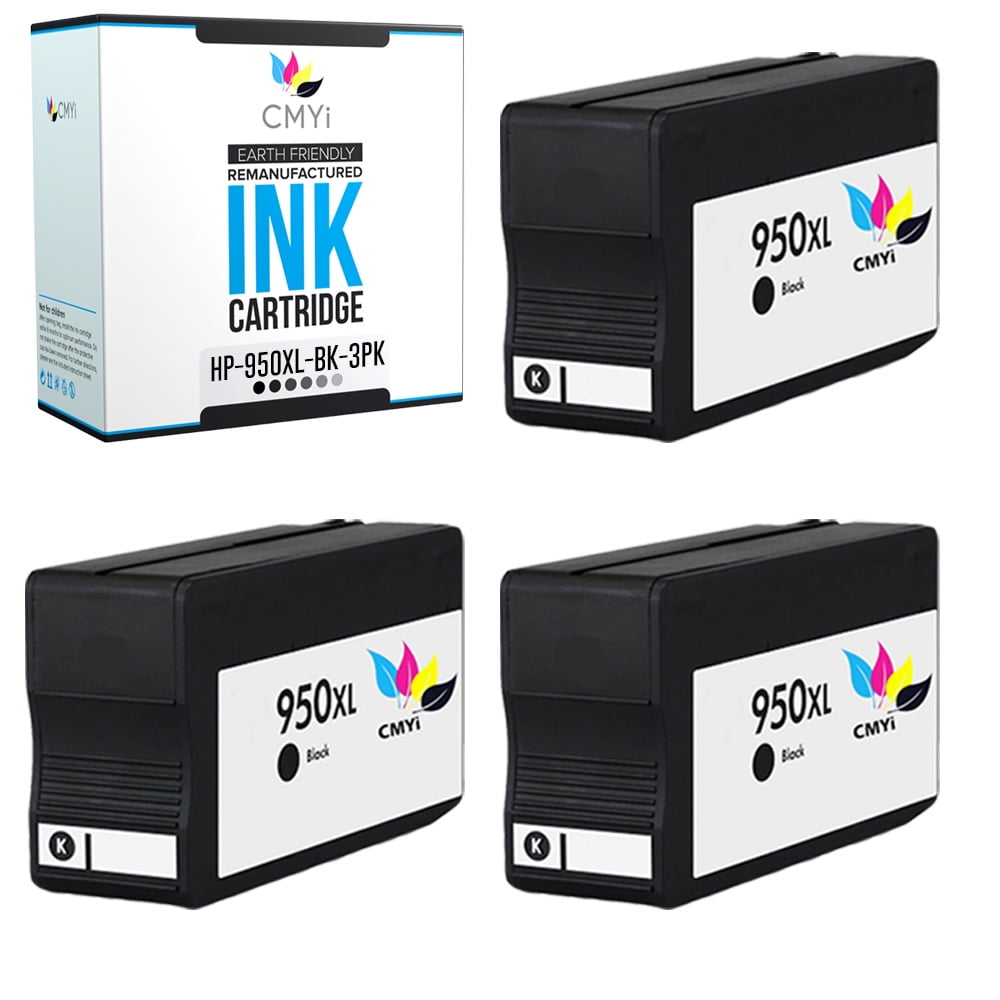CMYi 950XL Black 3-Pack Ink Cartridge compatible for HP 950XL ...