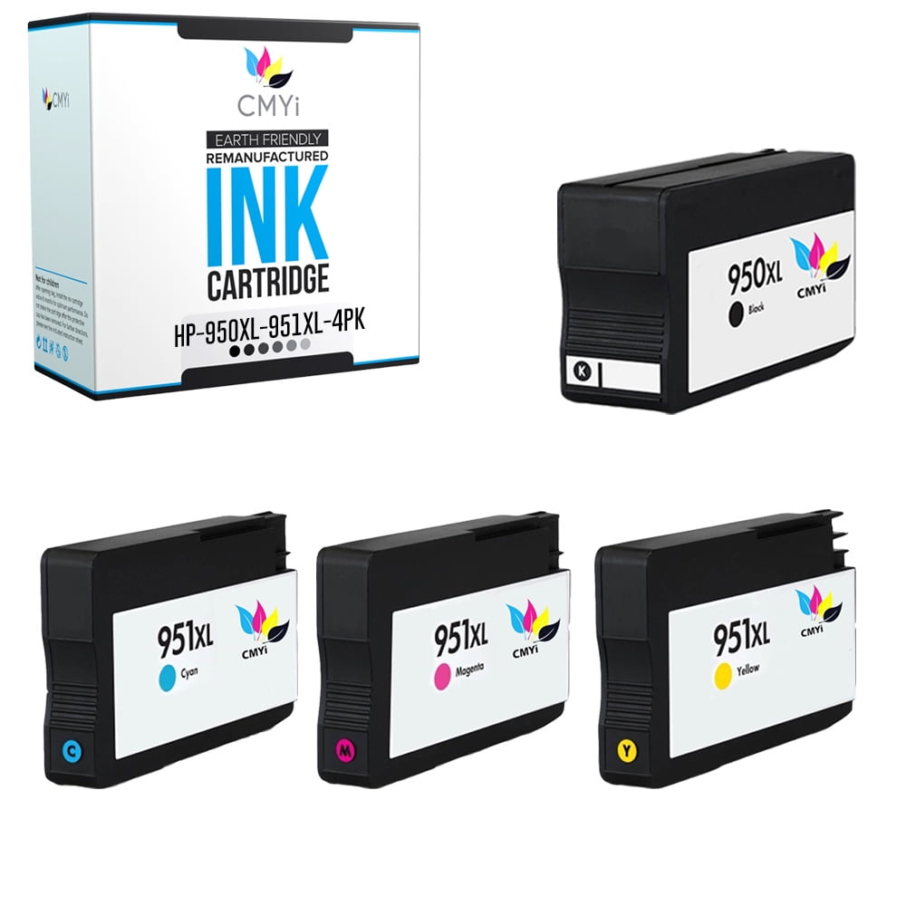CMYi 950XL 951XL Combo Pack of 4 Ink Cartridges compatible for HP 950XL ...