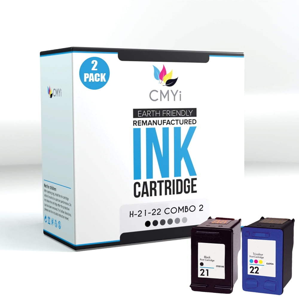 CMYi Printer Refill Ink Cartridge for HP 21 and HP 22, 2-pack - Black ...