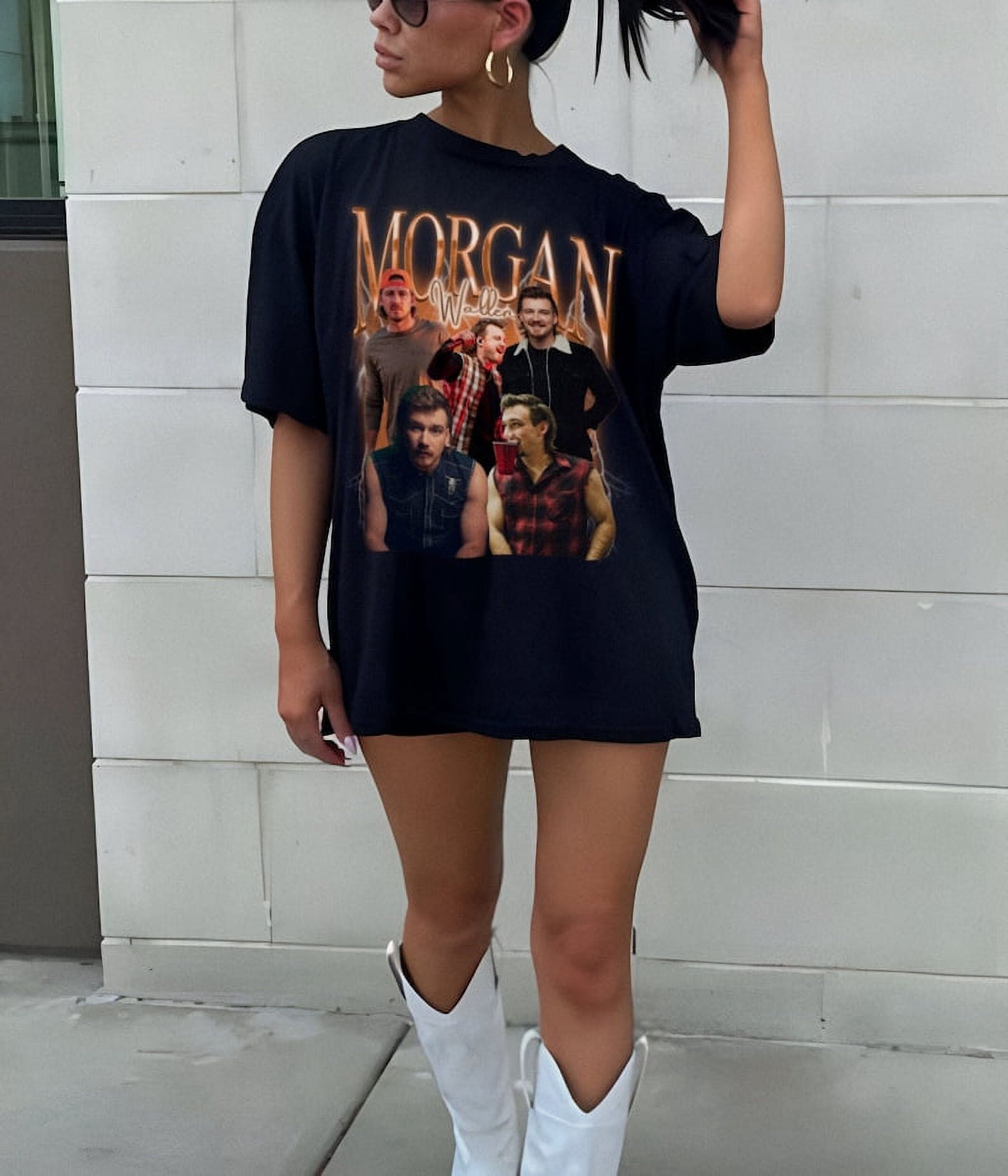 CMorgan Wallen Photo Poster Relaxed Fit Tshirt Black Color size 3XL ...