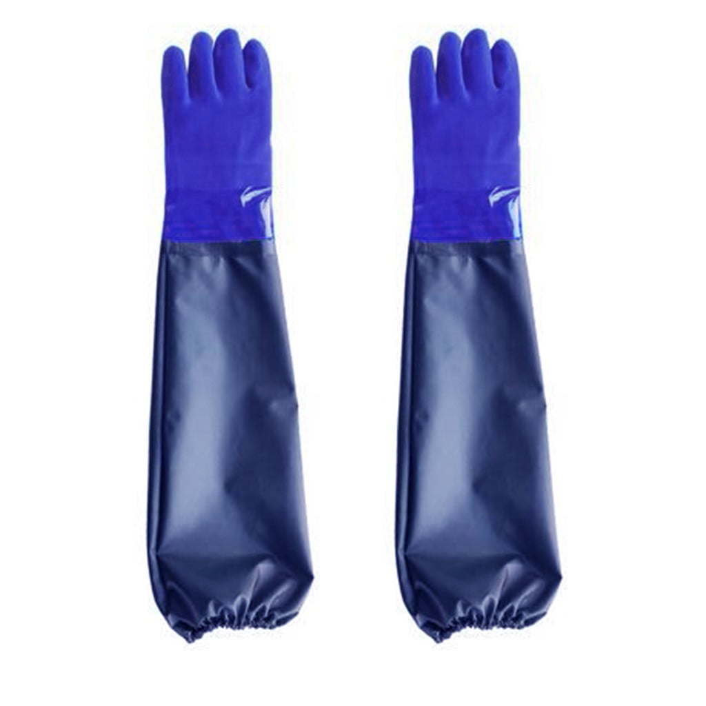 CMrtew 1 Pair Safety Work Gloves Waterproof Gauntlets Builders Fishing ...