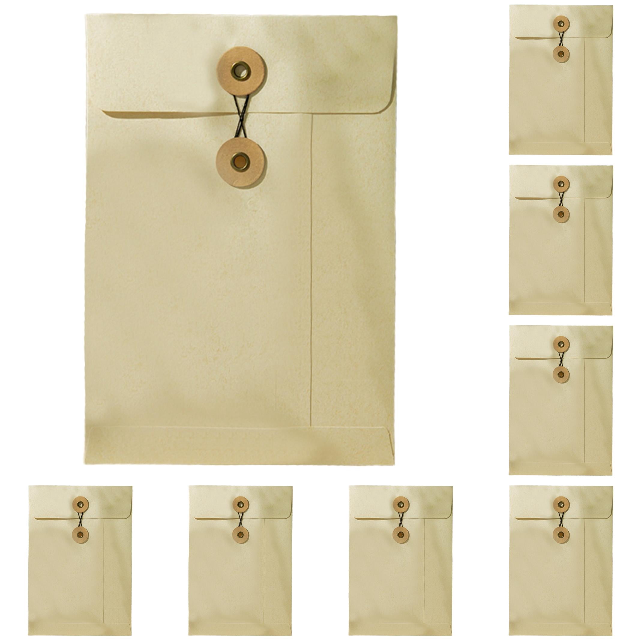 CMrtew 10Pcs Kraft String Envelope File Folders A5 Project Pockets ...