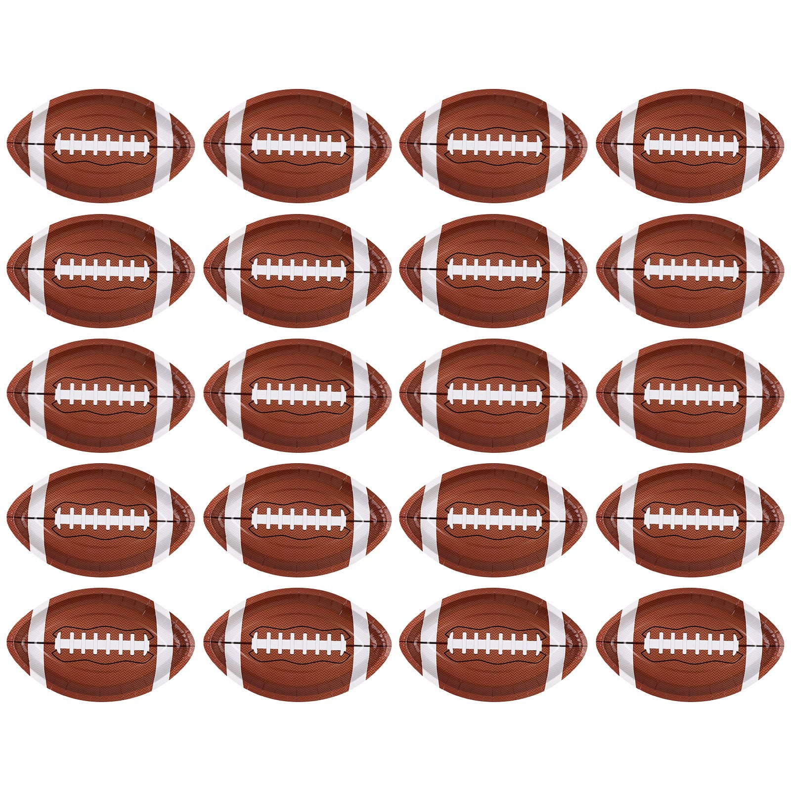 CMrtew 20/25/50Pc Football Plates, 9.4 x 5.9 inch Football Shaped ...